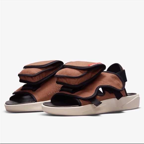 Jordan | Shoes | Jordan Ls Mens Slide Sandals Blackuniversity Redwhite ...